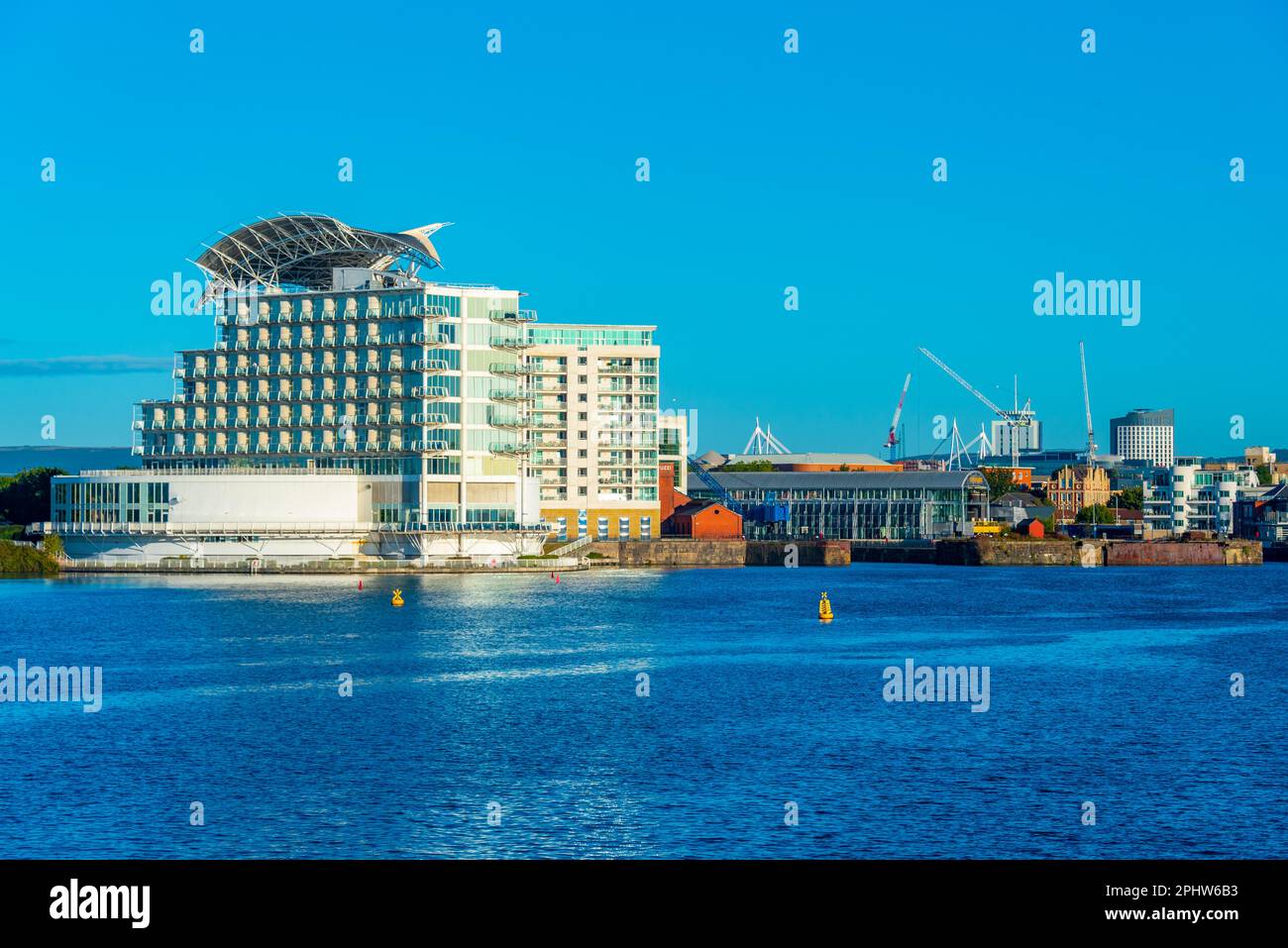 Waterfront of Cardiff bay at Welsh capital Cardiff Stock Photo - Alamy