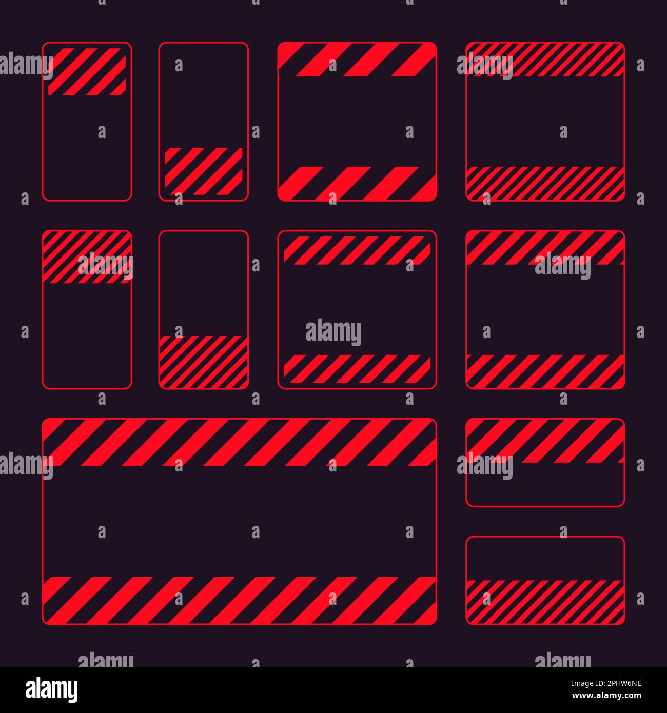 Blank Red Warning Sign