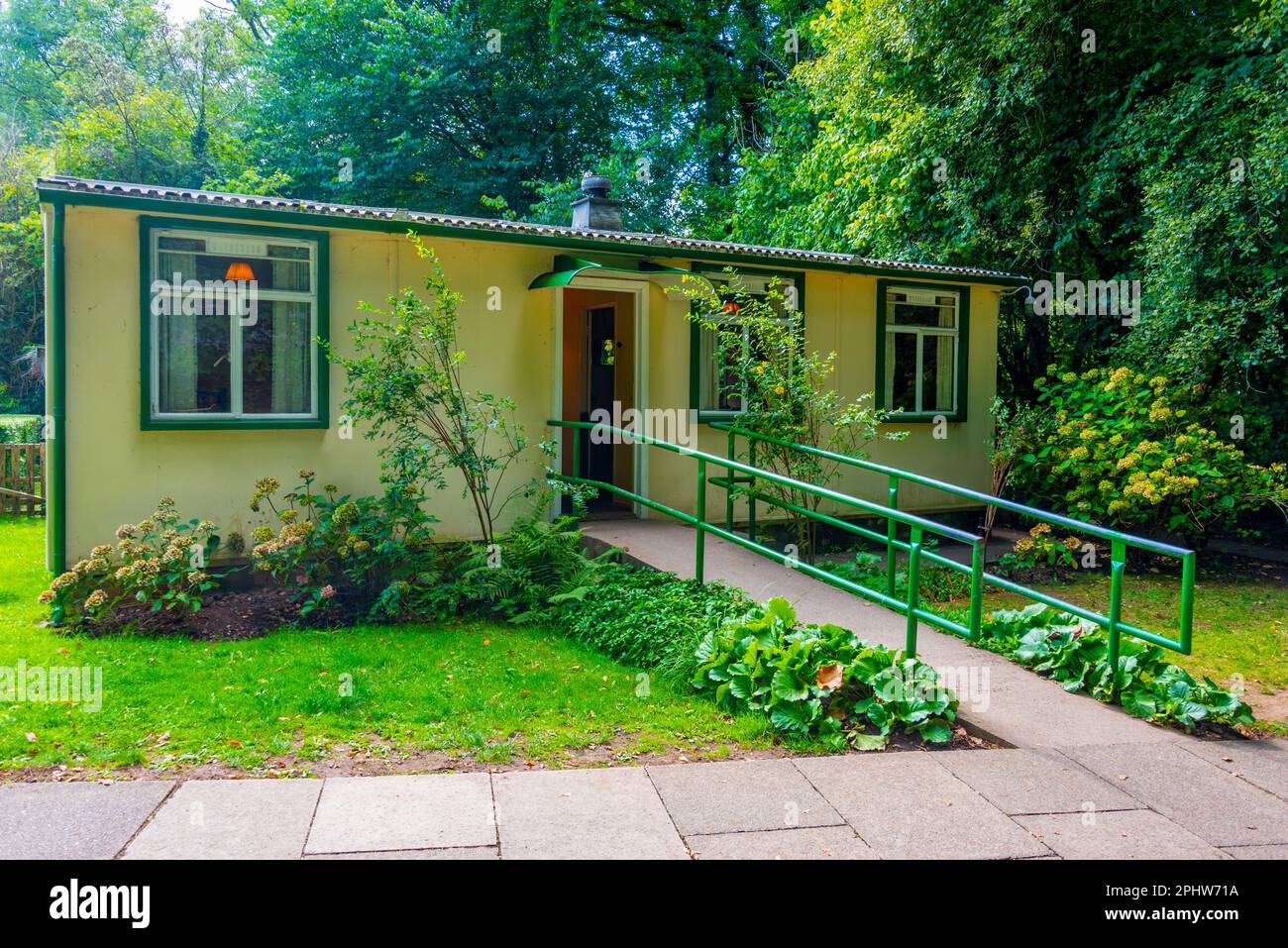 Prefab house at St. Fagans National Museum of History Stock Photo - Alamy