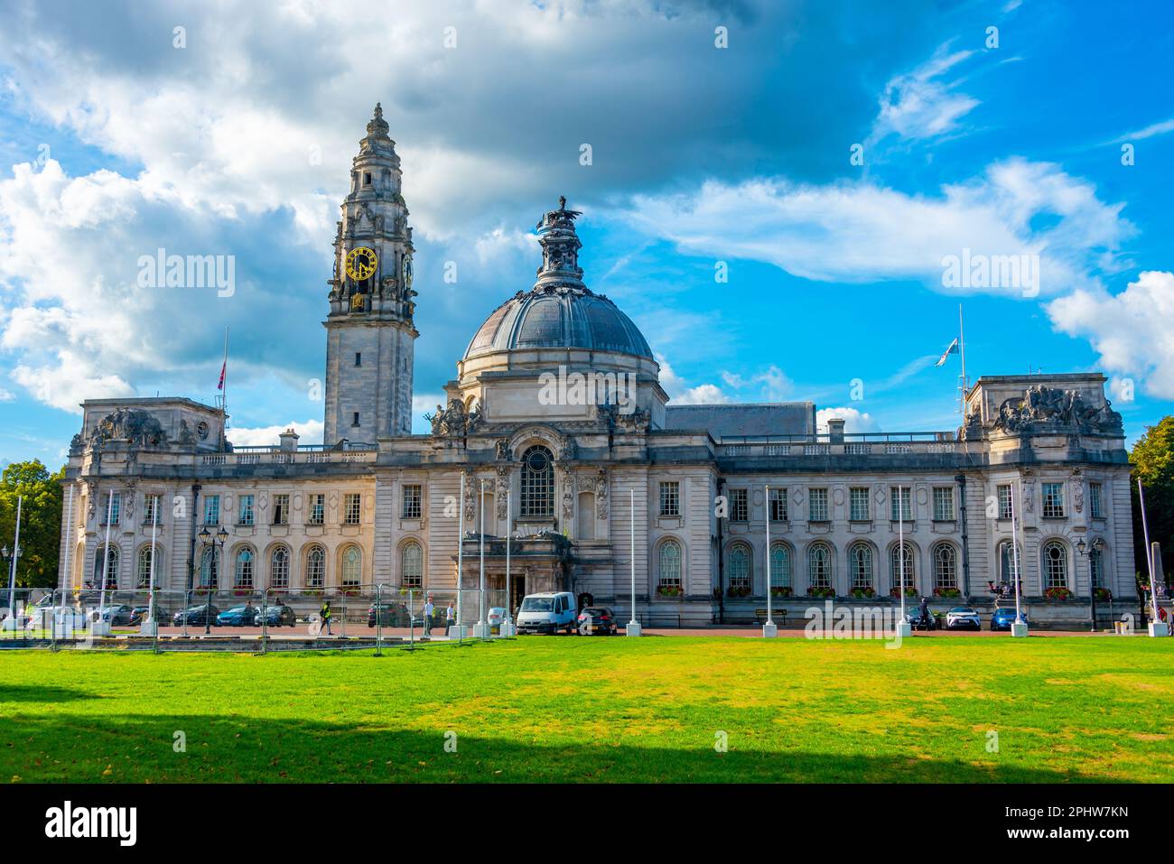 View of Cardiff City Hall in Wales Stock Photo - Alamy
