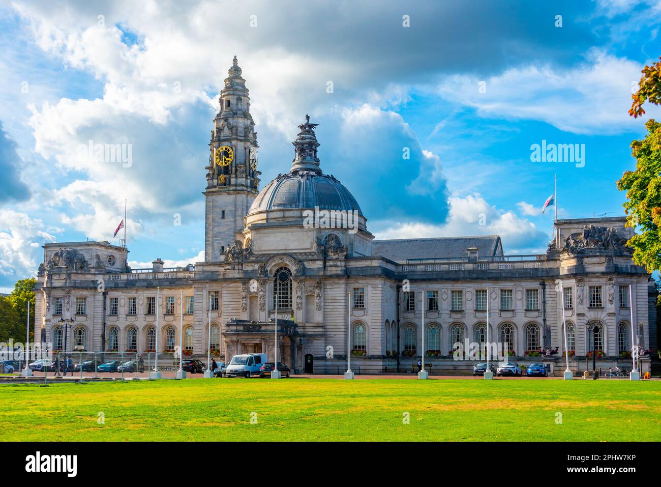 View of Cardiff City Hall in Wales Stock Photo - Alamy