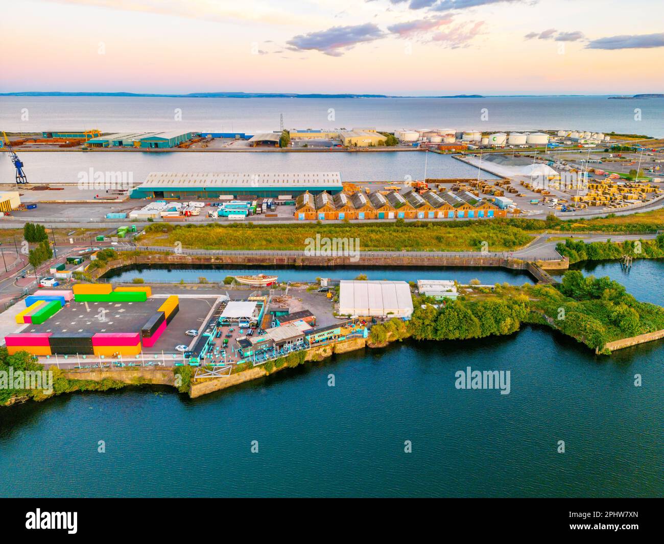 Queen Alexandra dock in Welsh capital Cardiff Stock Photo - Alamy
