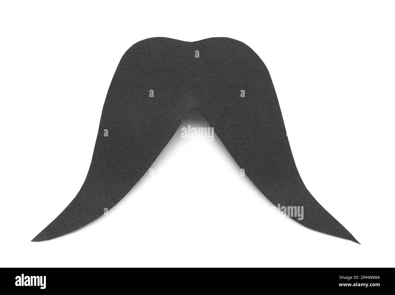 Black paper mustache isolated on white background Stock Photo - Alamy