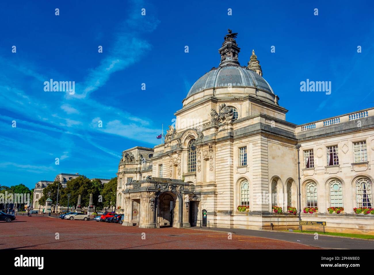 View of Cardiff City Hall in Wales Stock Photo - Alamy