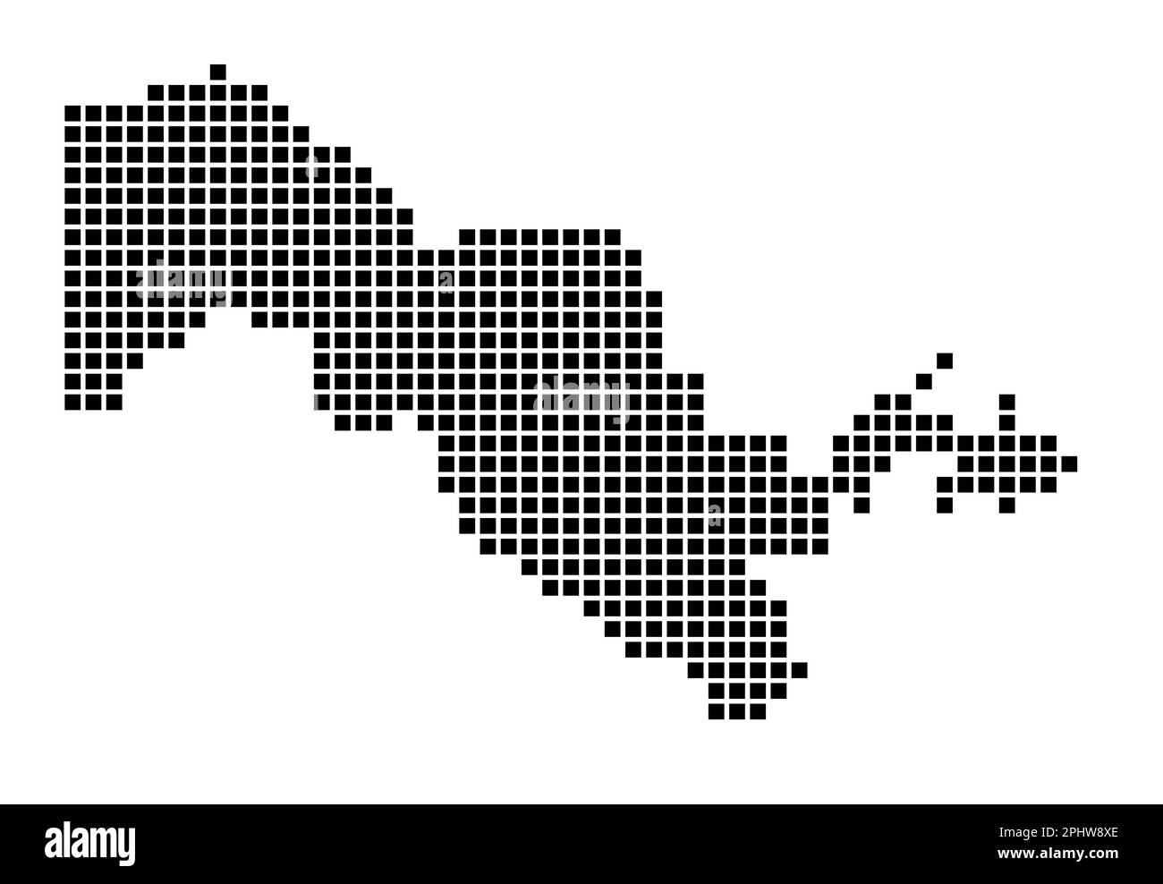 Vector map south central hi-res stock photography and images - Alamy
