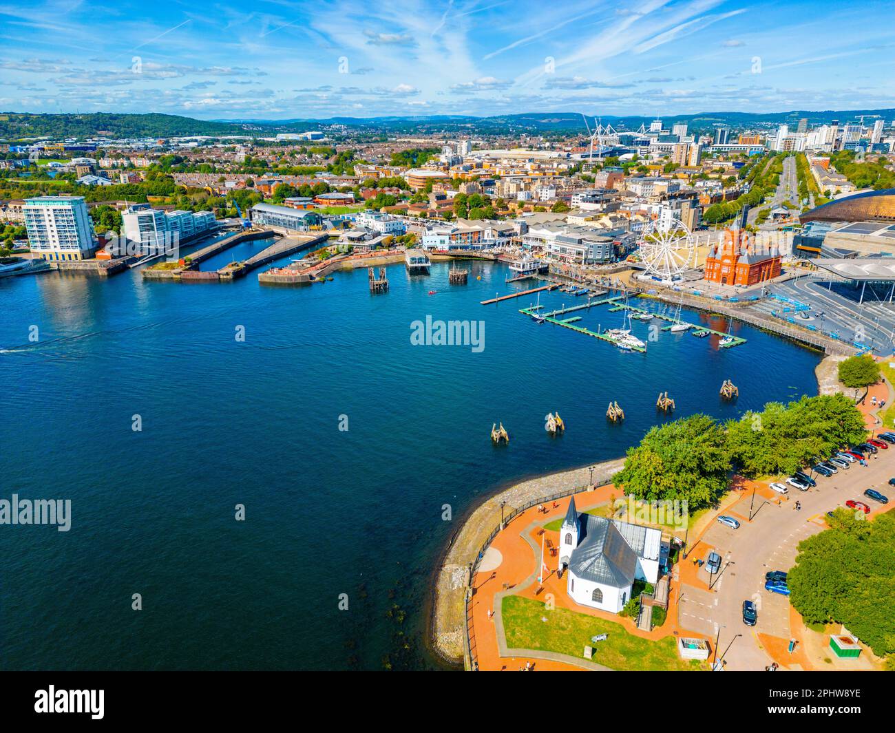 Panorama view cardiff bay hi-res stock photography and images - Alamy