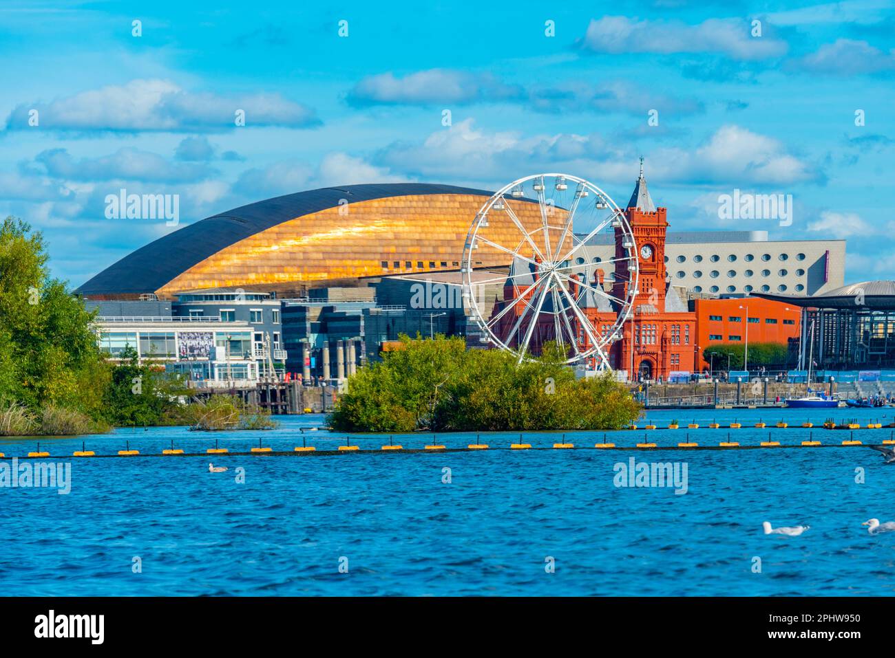 Skyline of Cardiff bay in Wales, UK Stock Photo - Alamy