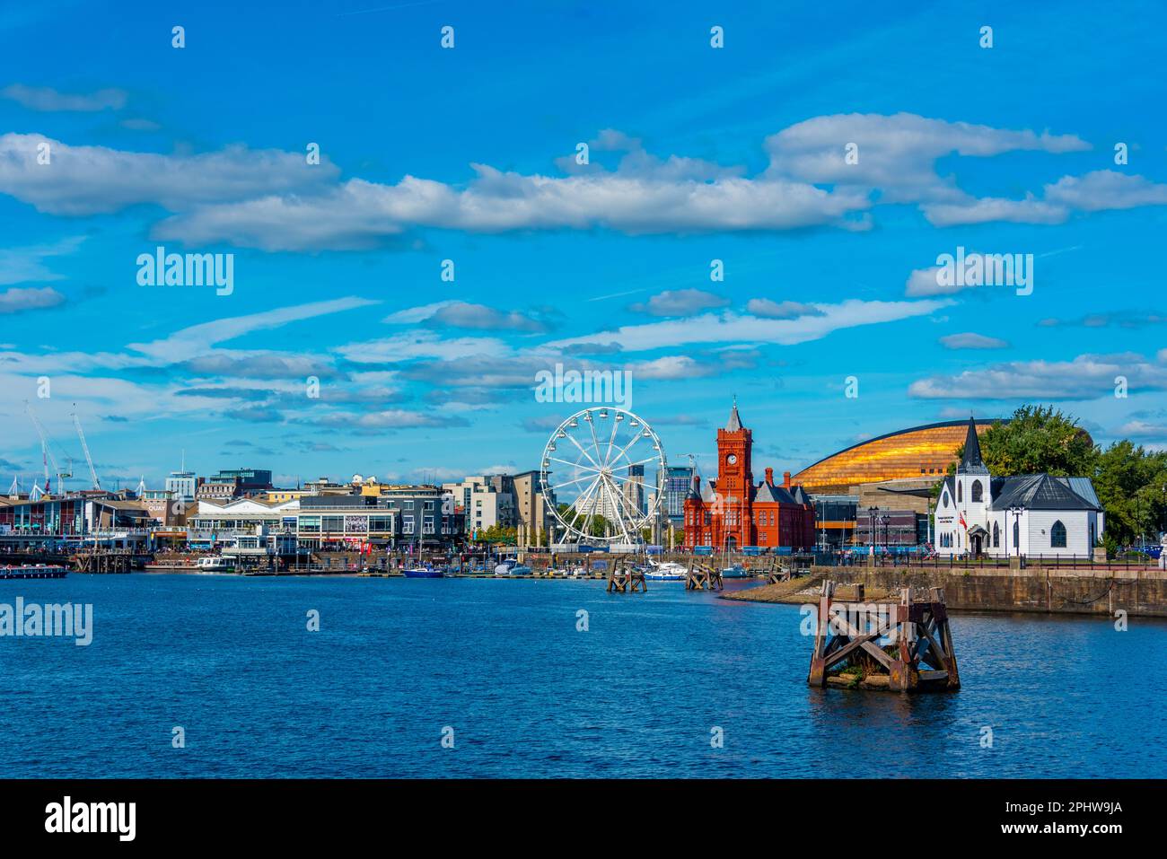 Cardiff bay panorama wales hi-res stock photography and images - Alamy