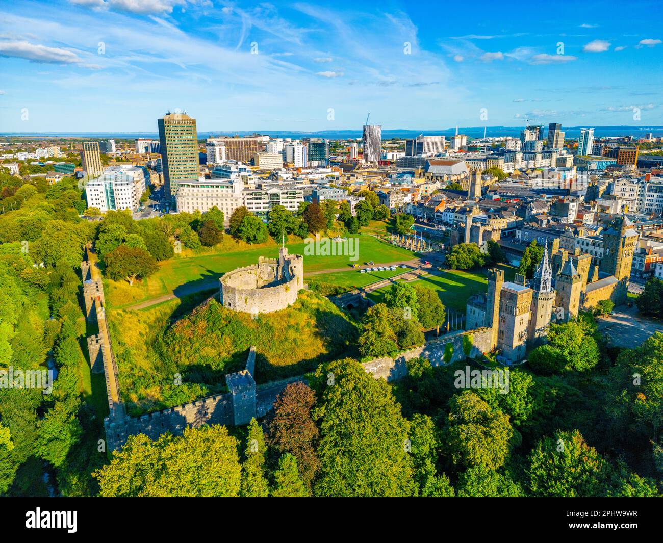 Aerial view of cardiff capital of wales hi-res stock photography and ...