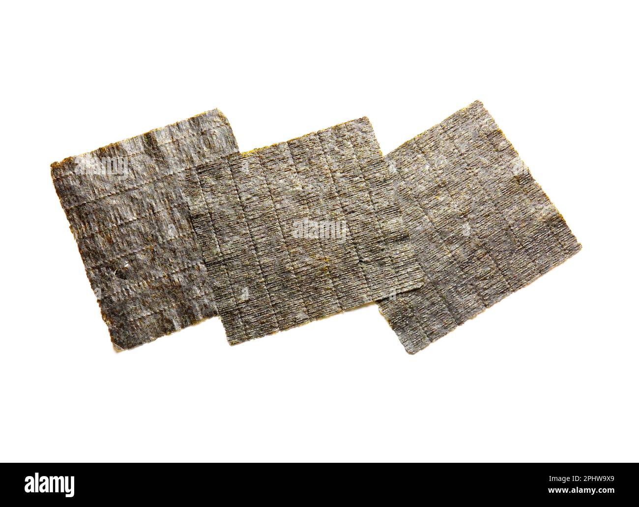 Natural nori sheets isolated on white background Stock Photo - Alamy