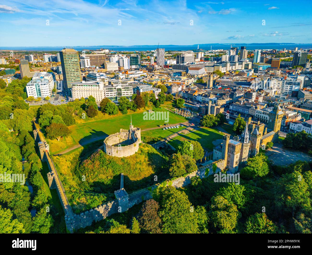 Aerial view of cardiff capital of wales hi-res stock photography and ...