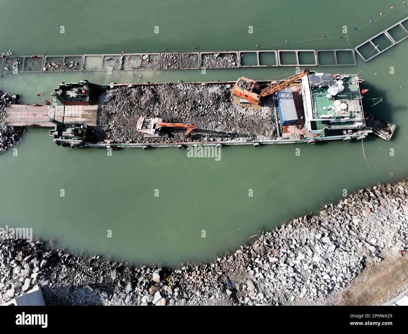 LIANYUNGANG, CHINA - MARCH 30, 2023 - The construction site of Liandao ...