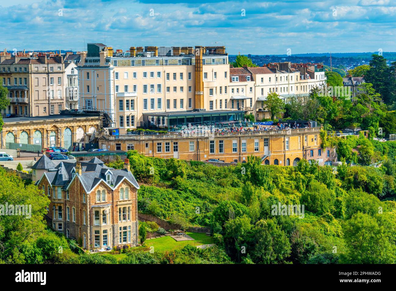 Panorama view of Bristol from Clifton Suspension Bridge Stock Photo - Alamy