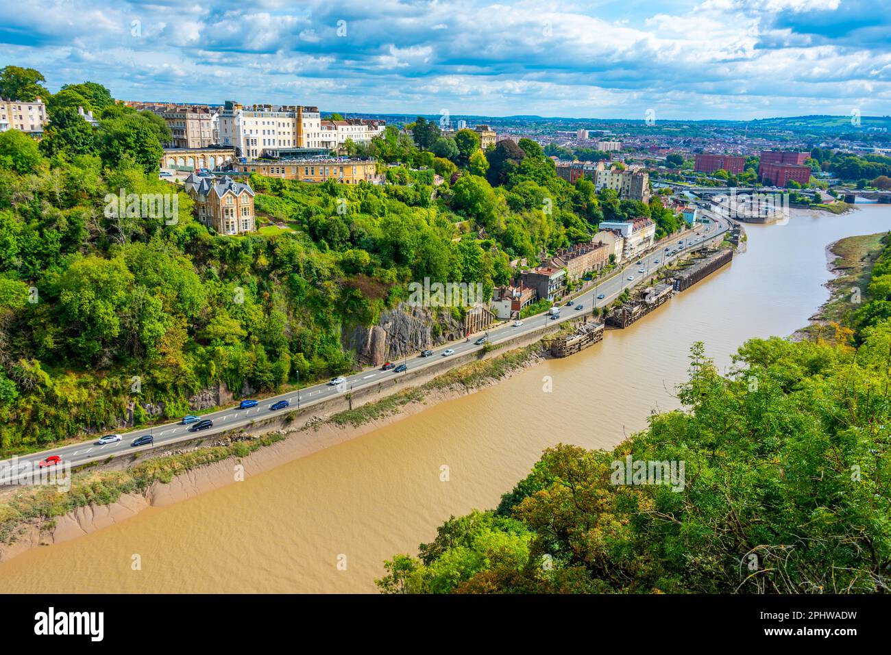 Panorama view of Bristol from Clifton Suspension Bridge Stock Photo - Alamy