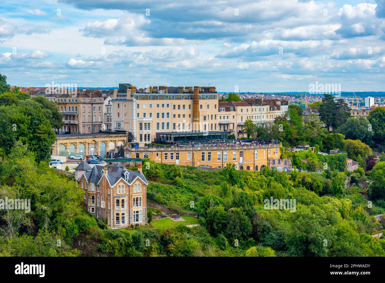 Panorama view of Bristol from Clifton Suspension Bridge Stock Photo - Alamy