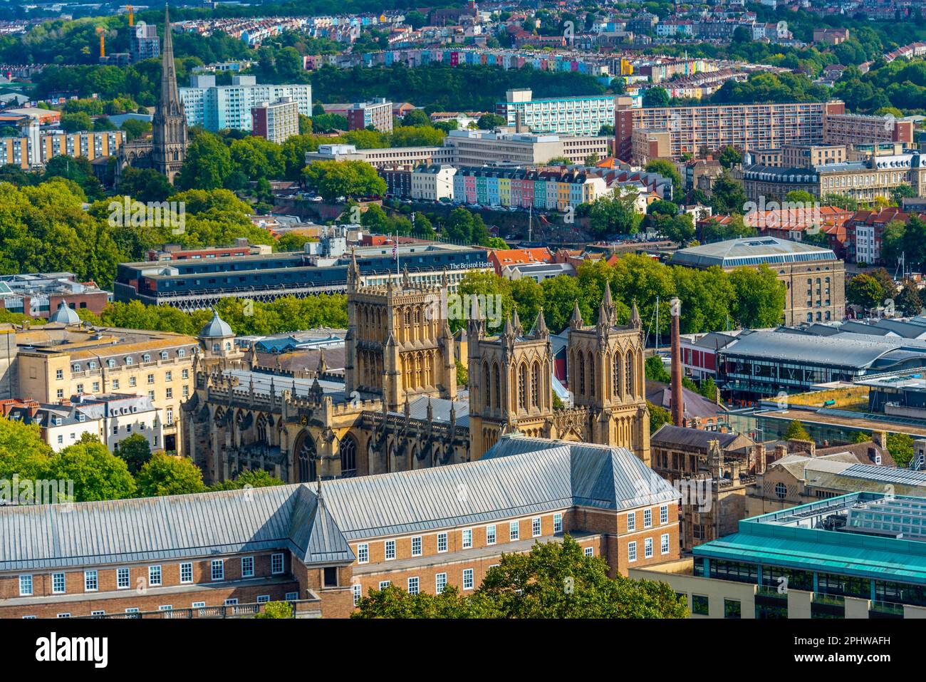Aerial view of British town Bristol Stock Photo - Alamy