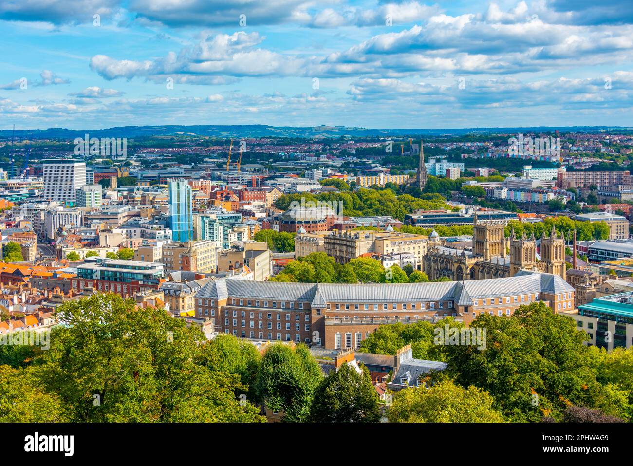 Aerial view of British town Bristol Stock Photo - Alamy