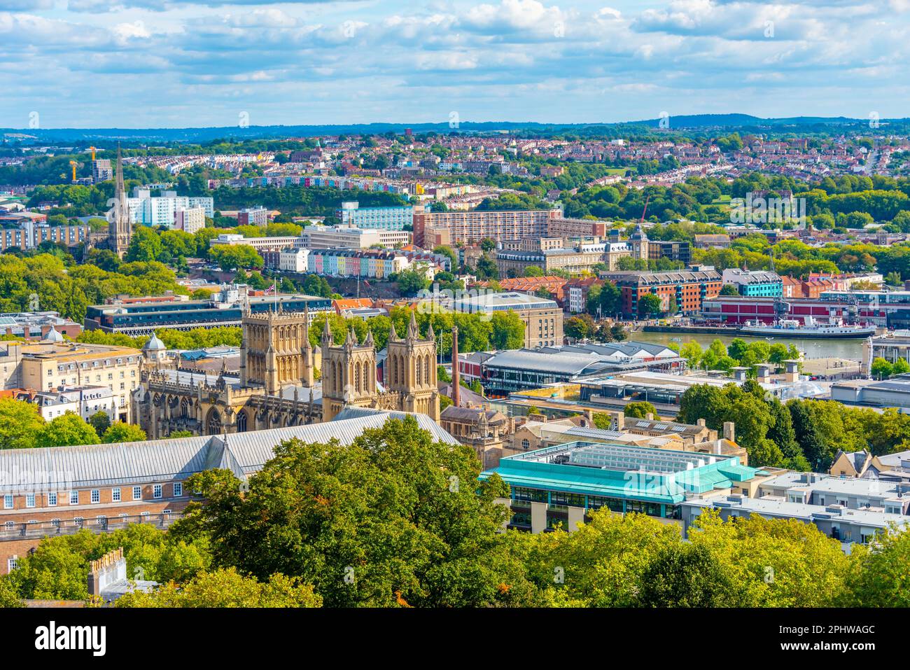 Aerial view of British town Bristol Stock Photo - Alamy
