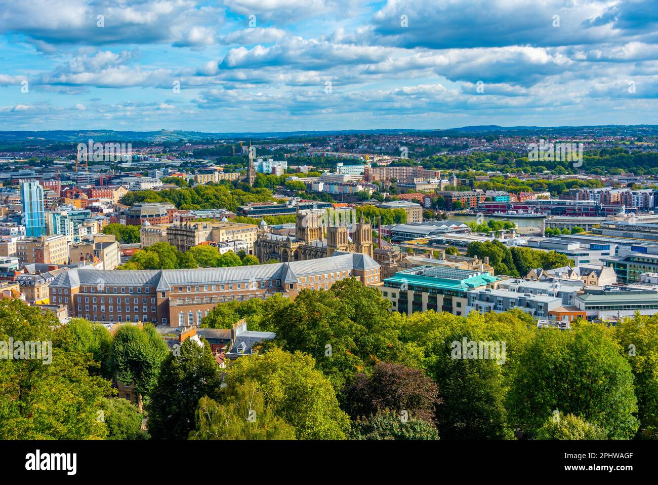 Aerial view of British town Bristol Stock Photo - Alamy