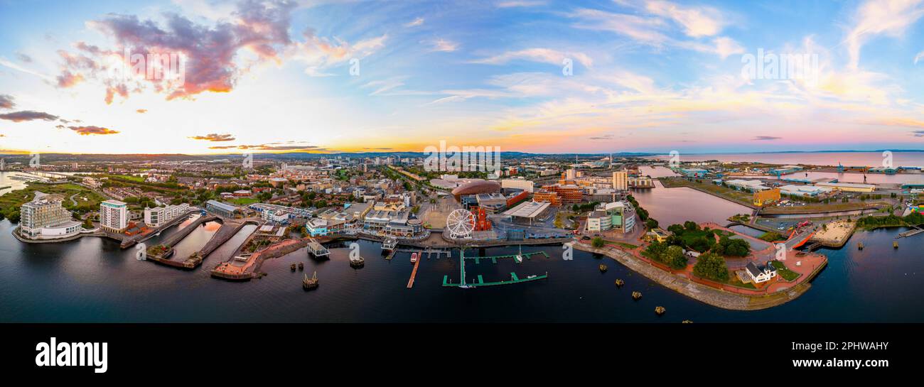 Cardiff marina sunset hi-res stock photography and images - Alamy