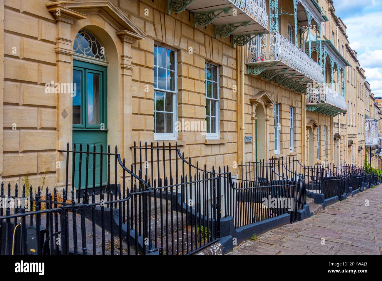 Brick buildings of a street at the center of Bristol, England Stock ...