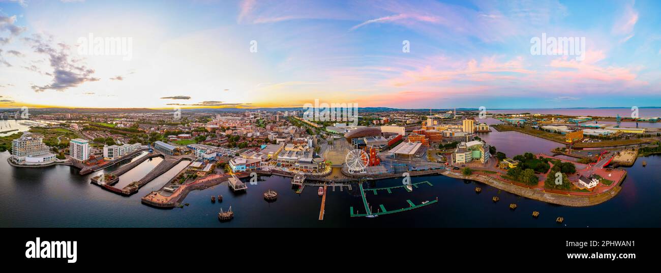 Cardiff marina sunset hi-res stock photography and images - Alamy