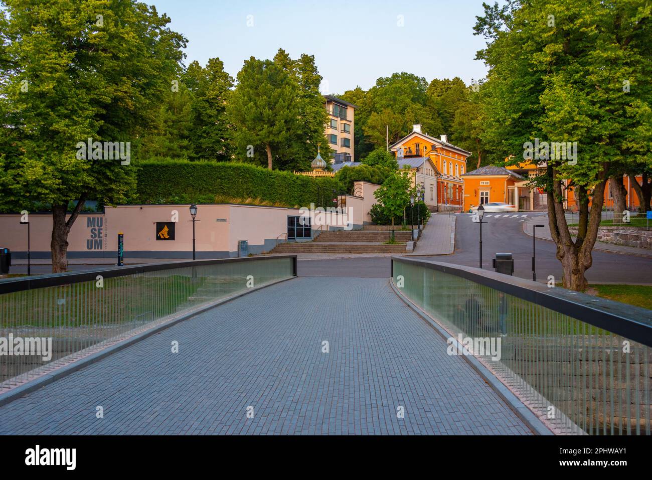 Waterfront of river Aura in Finnish town Turku Stock Photo - Alamy