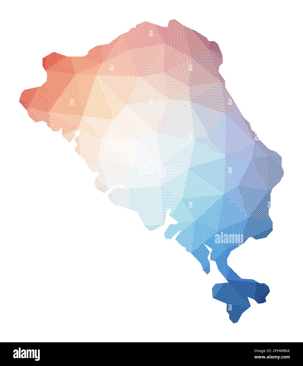 Map of Colon Island. Low poly illustration of the island. Geometric ...