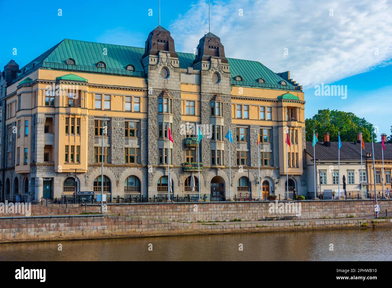 Turku City Office alongside river Aura in Turku, Finland Stock Photo ...