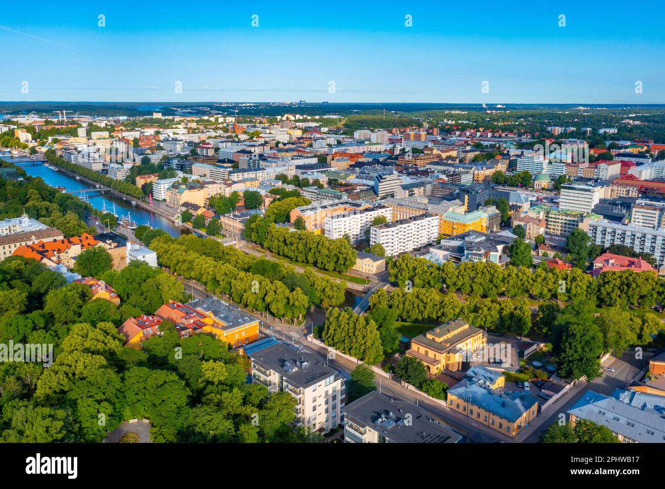 Aerial view of Turku during day, Finland Stock Photo - Alamy