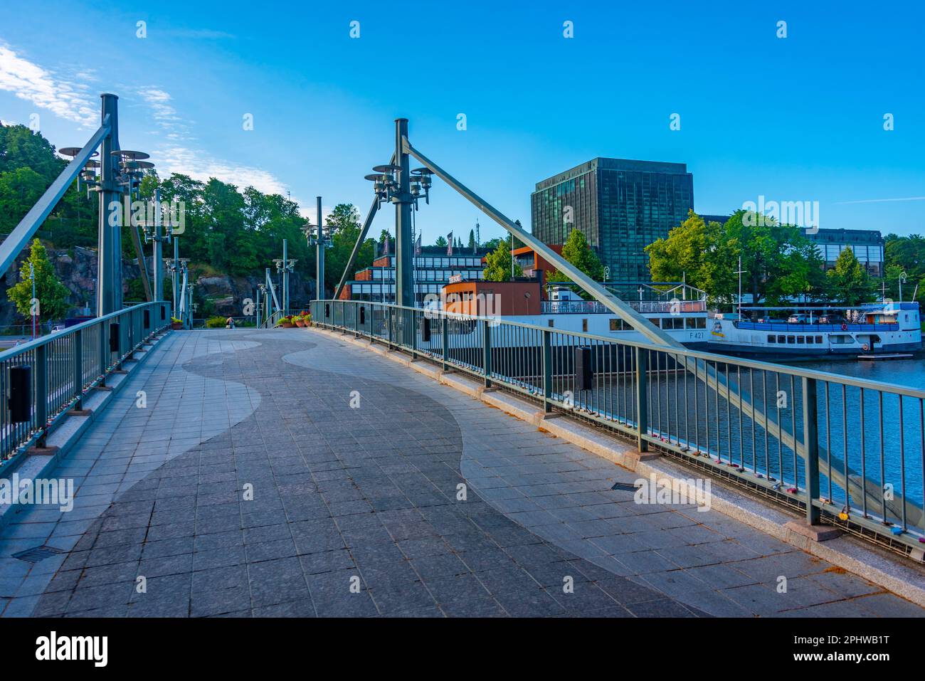Waterfront of river Aura in Finnish town Turku Stock Photo - Alamy