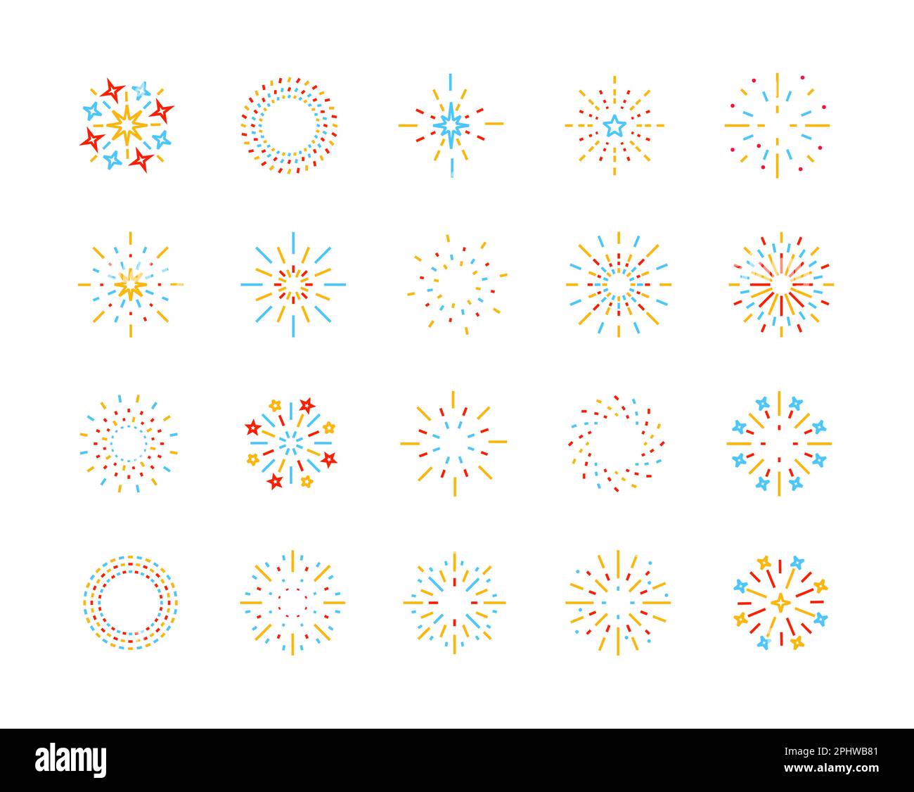 Firework display Cut Out Stock Images & Pictures - Alamy