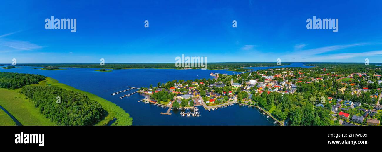 Panorama view of Finnish town Ekenas Stock Photo - Alamy