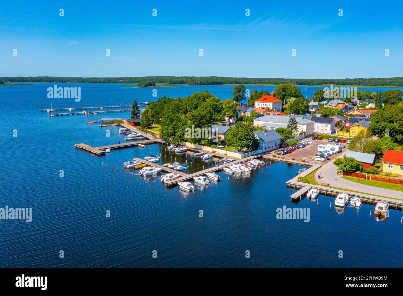 Panorama view of Finnish town Ekenas Stock Photo - Alamy