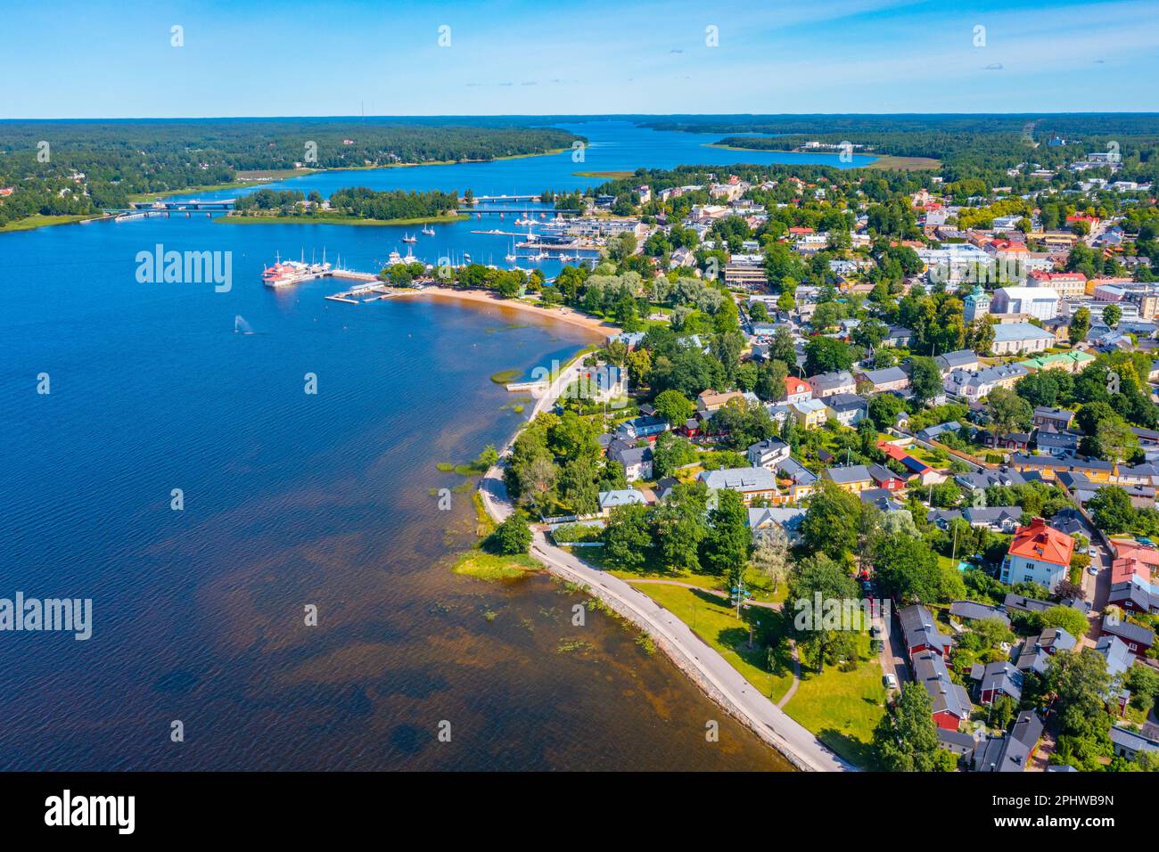 Panorama view of Finnish town Ekenas Stock Photo - Alamy