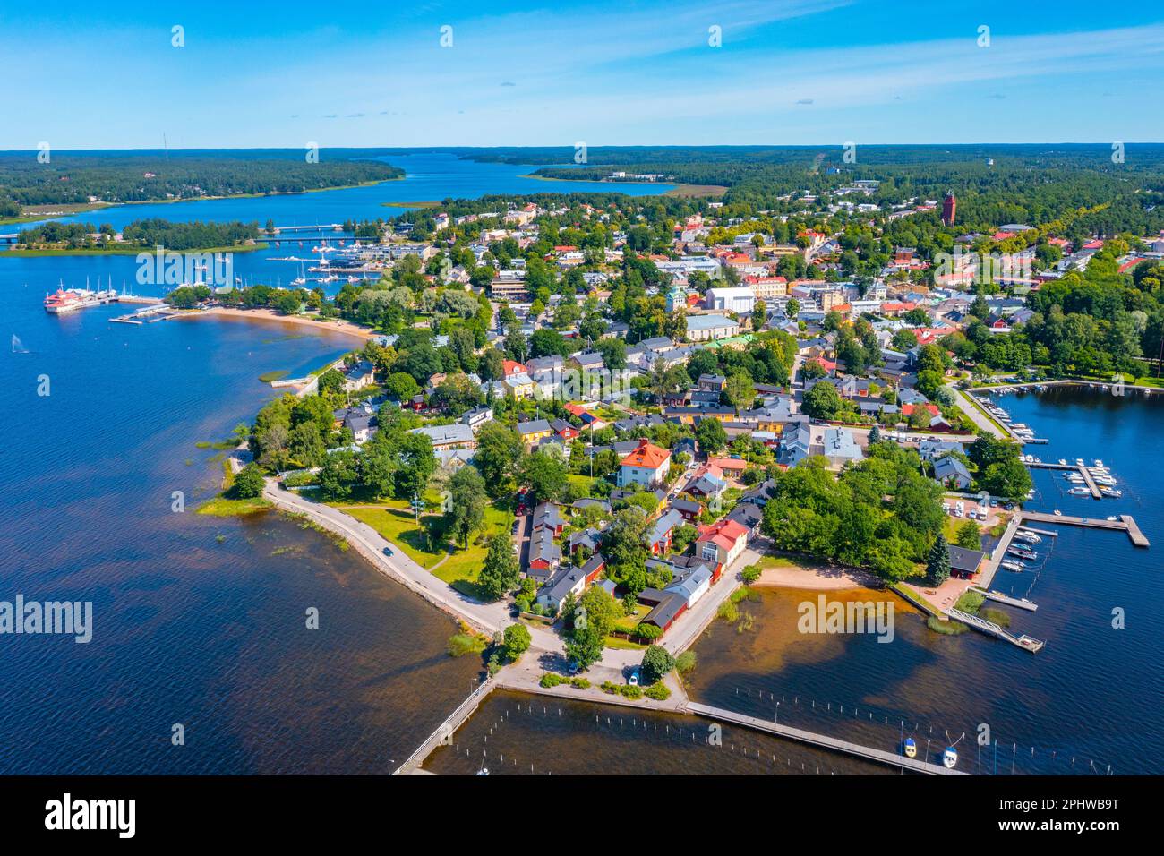 Panorama view of Finnish town Ekenas Stock Photo - Alamy