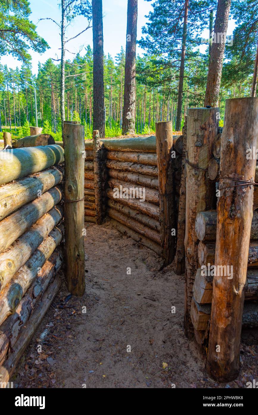 Trenches at Hanko Front Museum in Finland Stock Photo - Alamy