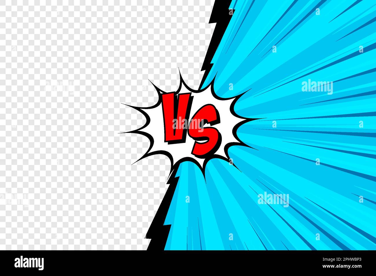 Cartoon comic background with blank place for your design. Fight versus ...