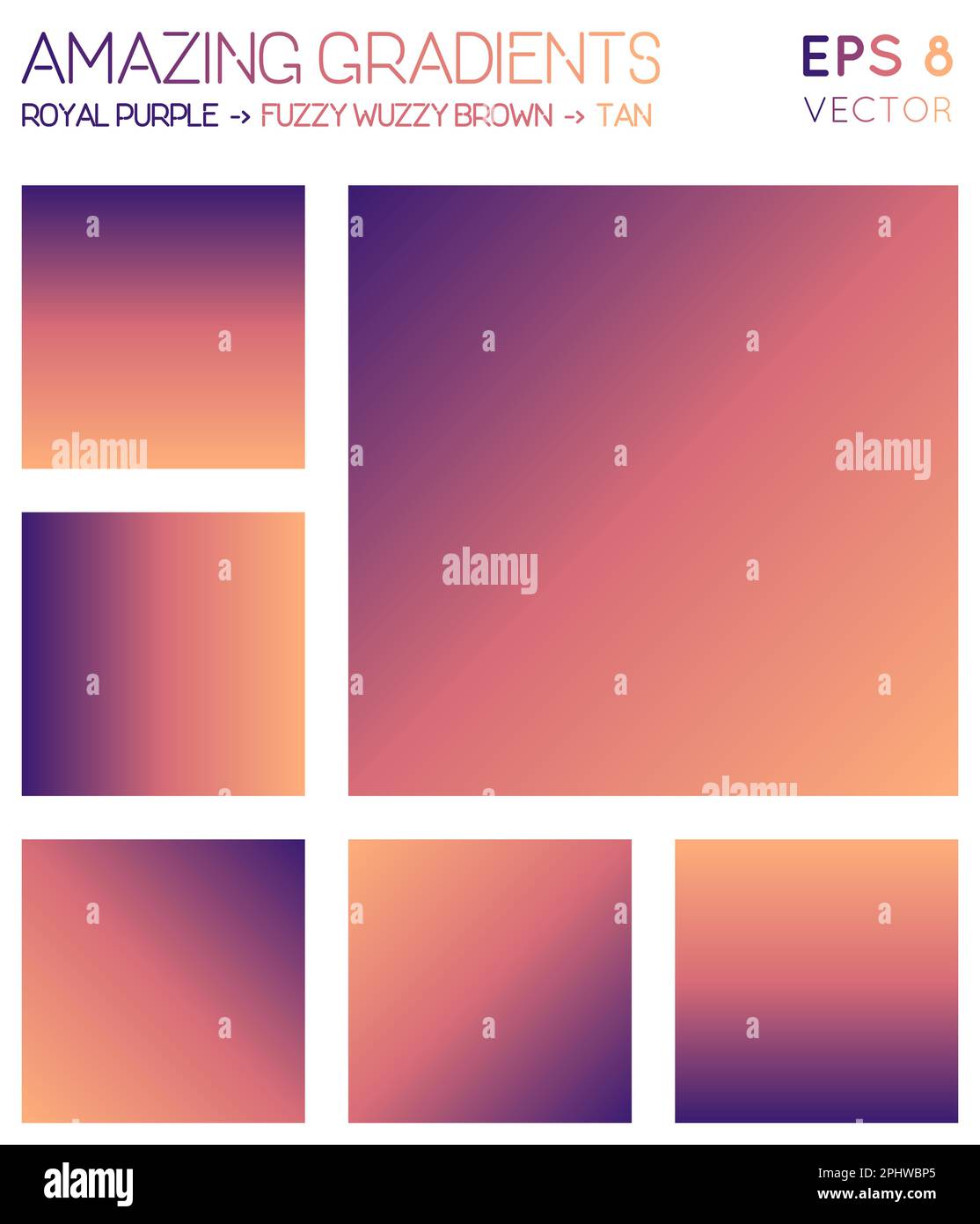 Colorful gradients in royal purple, fuzzy wuzzy brown, and tan color tones. Adorable gradient ...