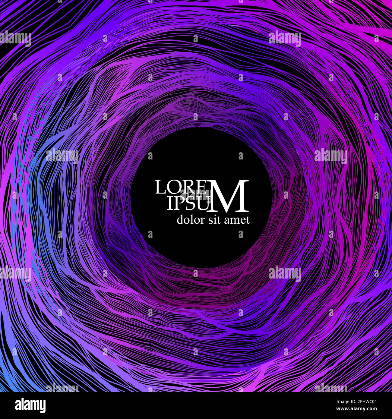 Frame background from blue-violet lines. Vector illustration Stock ...