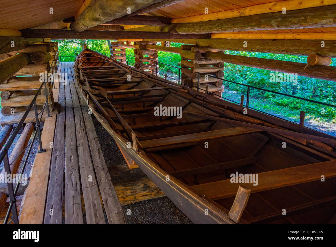 Wooden boats at Seurasaari Open-Air Museum in Helsinki, Finland Stock ...