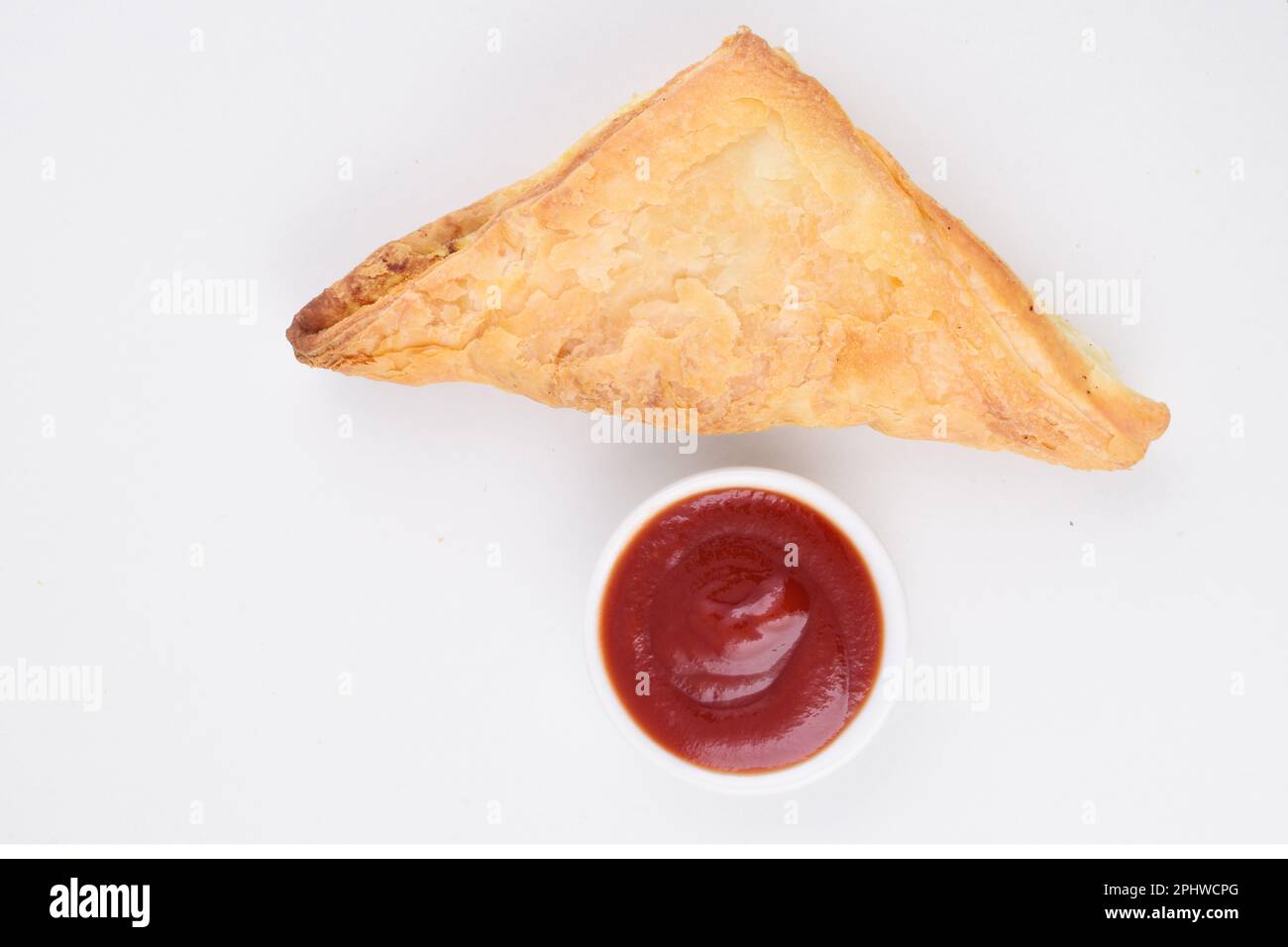 Aloo patties indian snacks with ketchup on white background Stock Photo ...