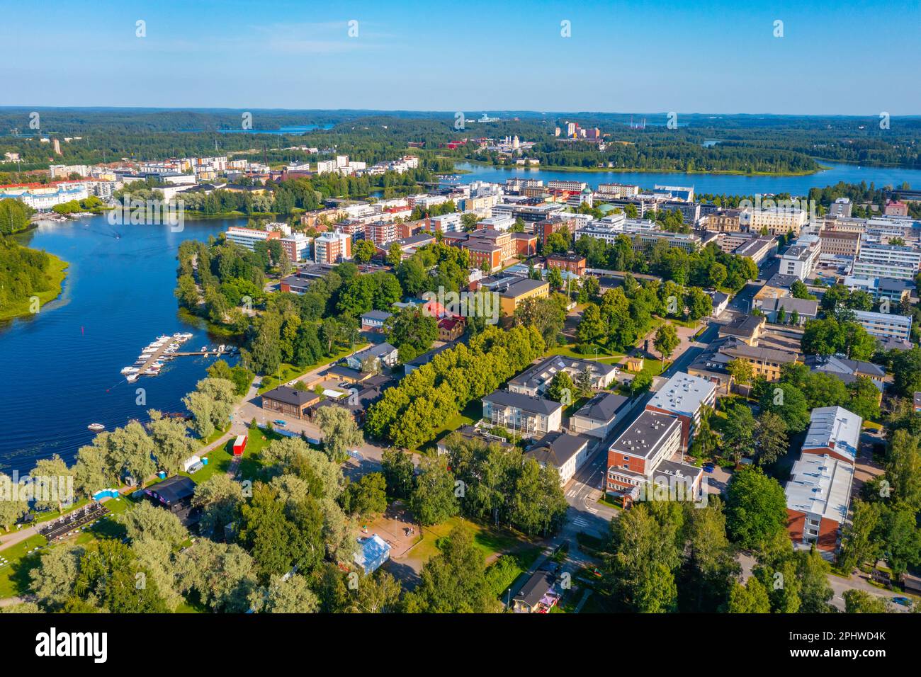 Aerial view of Finnish town Hämeenlinna Stock Photo - Alamy