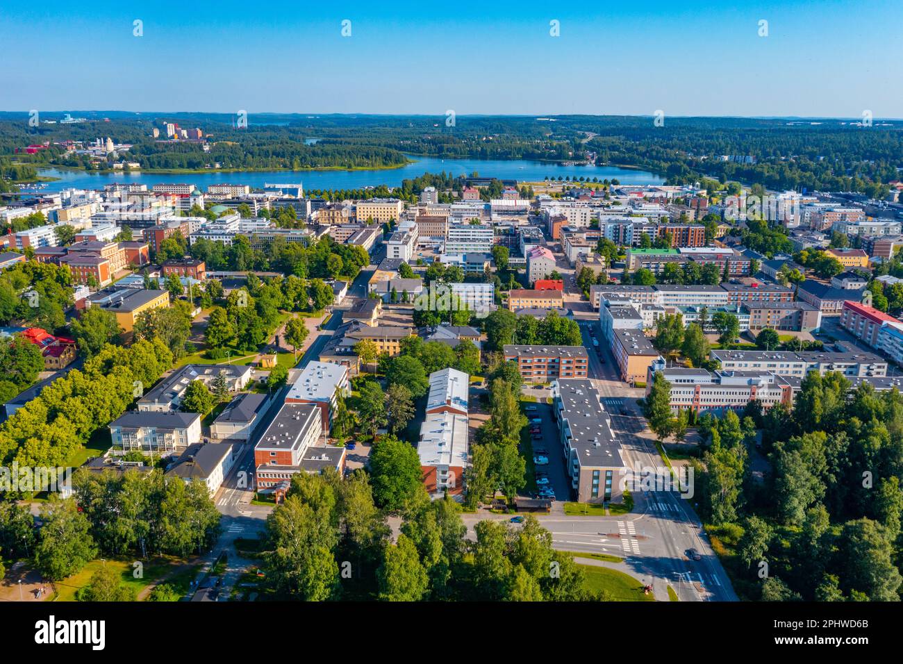 Aerial view of Finnish town Hämeenlinna Stock Photo - Alamy