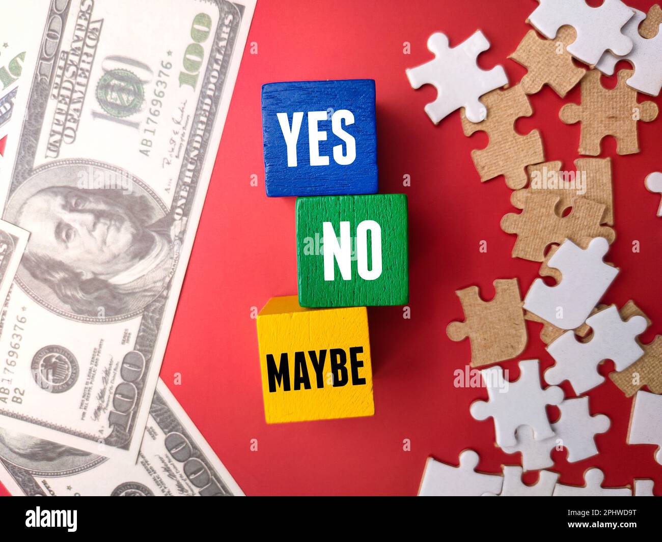 Yes no maybe red hi-res stock photography and images - Alamy