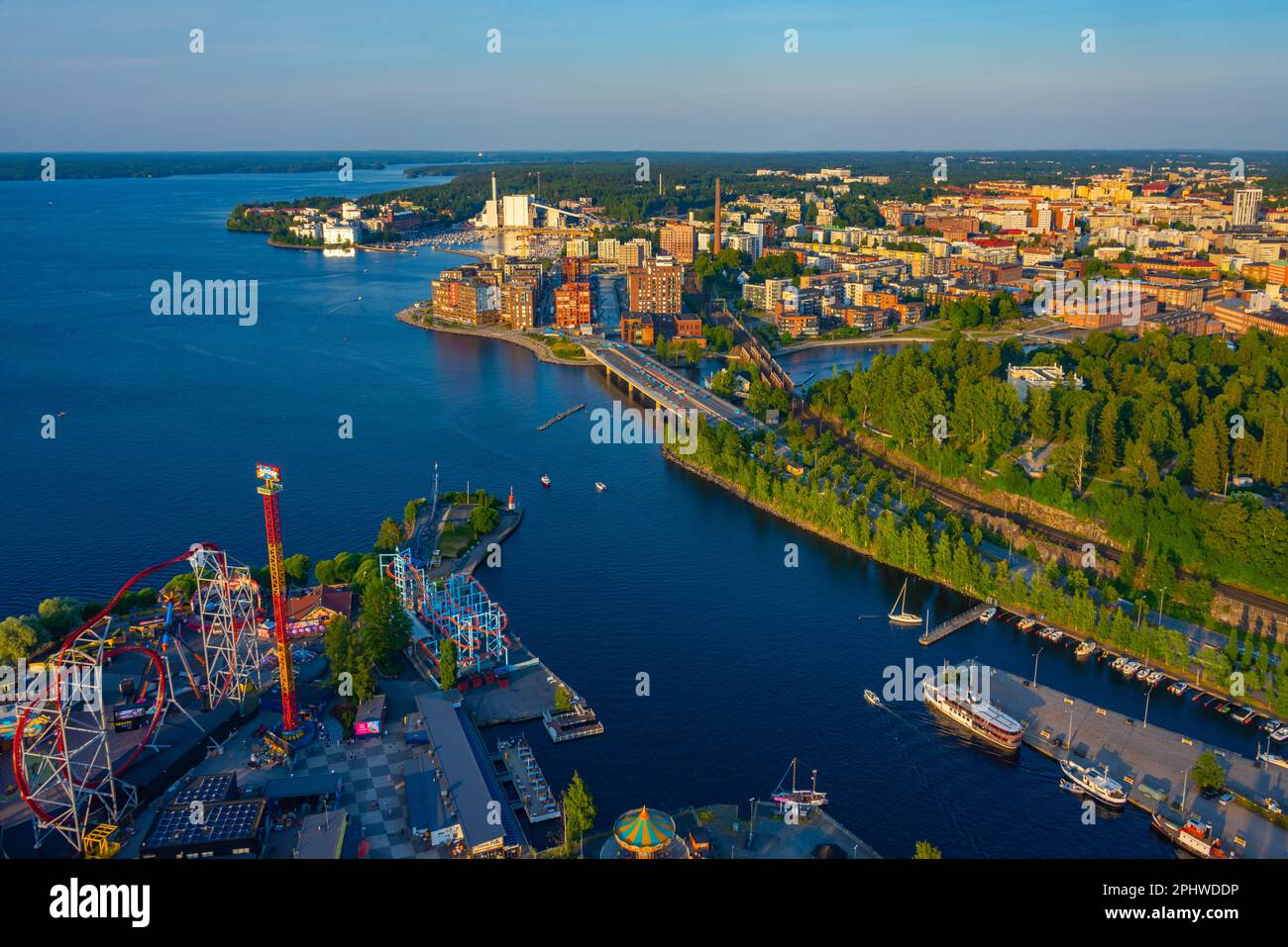 Panorama view of center of Finnish town Tampere Stock Photo - Alamy