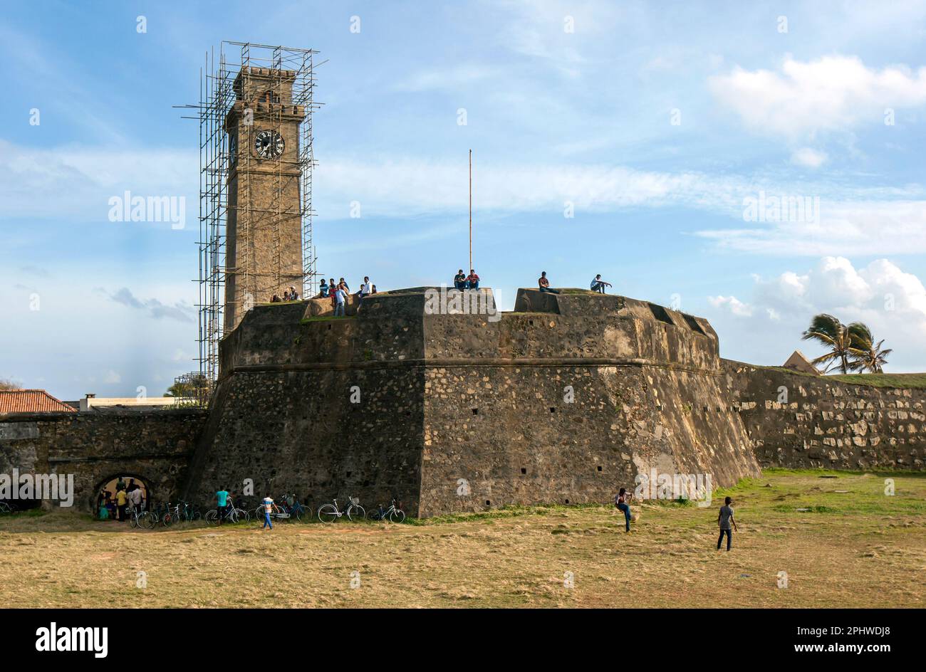 A section of the old Dutch Fort including the 1833 clock tower and Moon ...