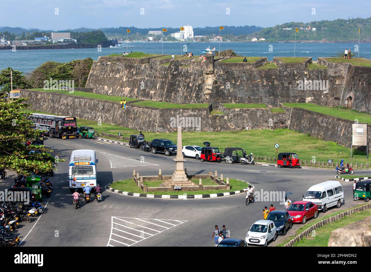 A section of the old Dutch Fort walls at Galle in southern Sri Lanka ...