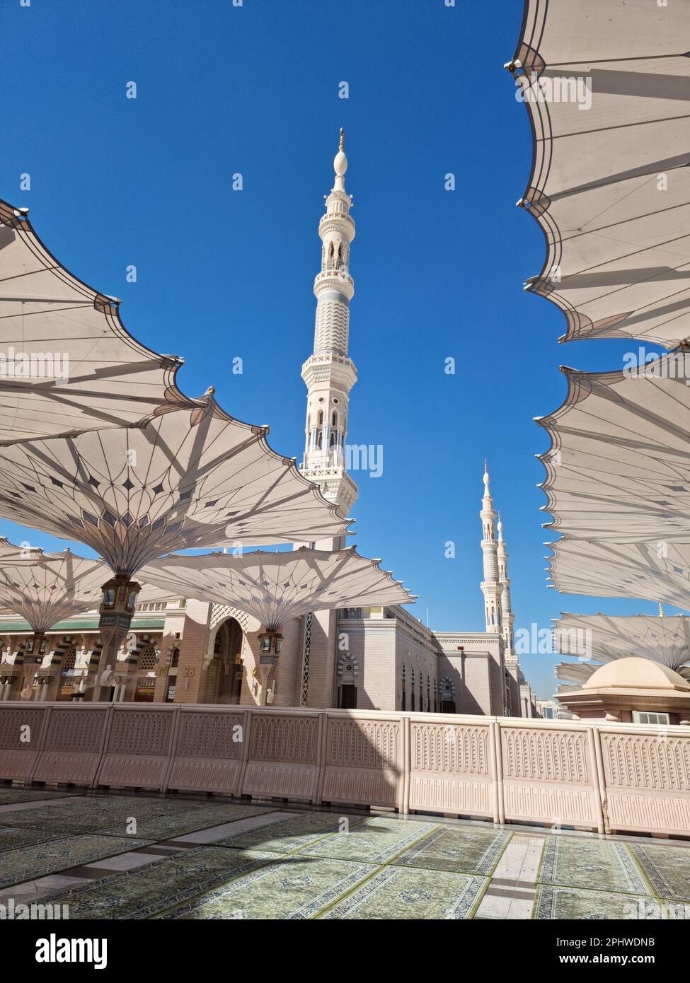 Madinah, Saudi Arabia - February 25, 2023: Muslim pilgrims visiting the ...