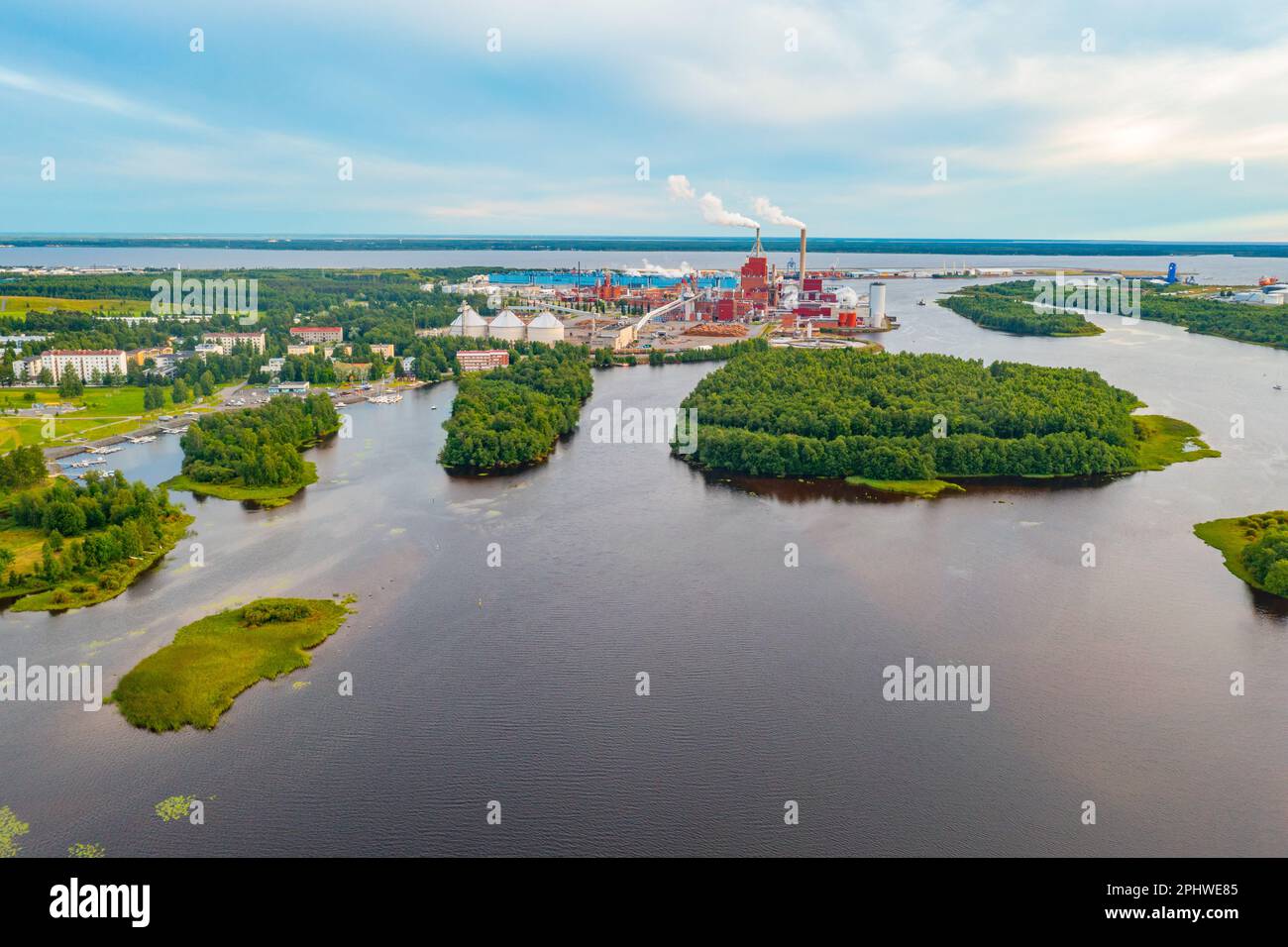 Aerial of pulp and paper mill hi-res stock photography and images - Alamy